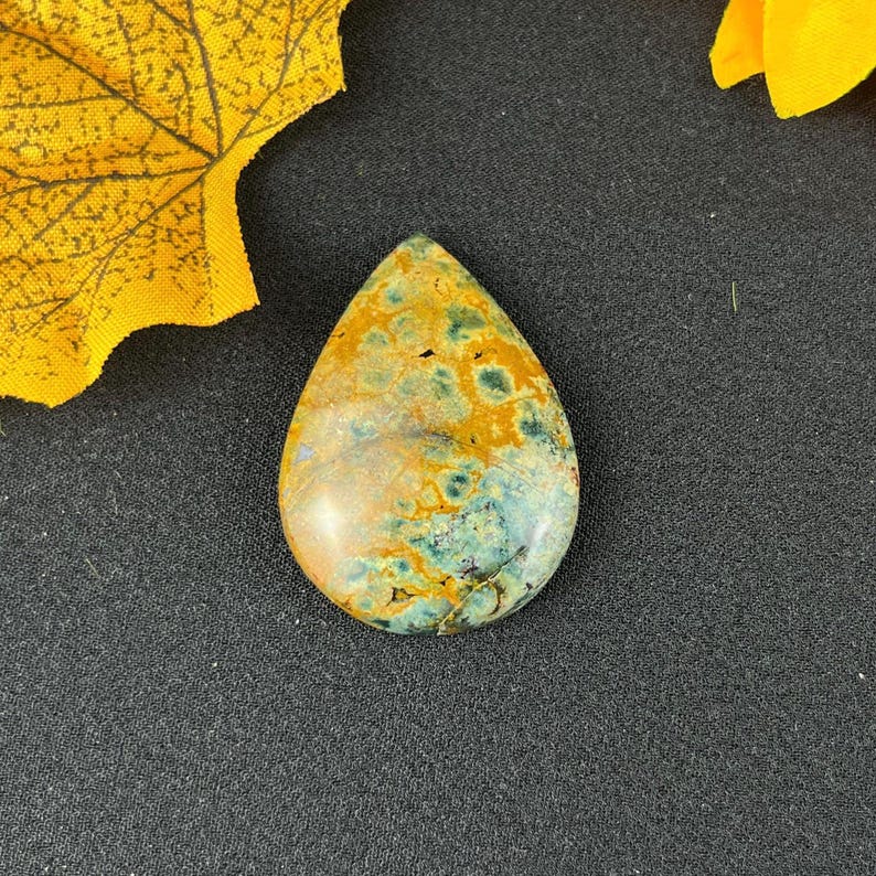 Rare Morningdew Jasper Shield Shape | Artisan Lapidary Gem for Pendant ...
