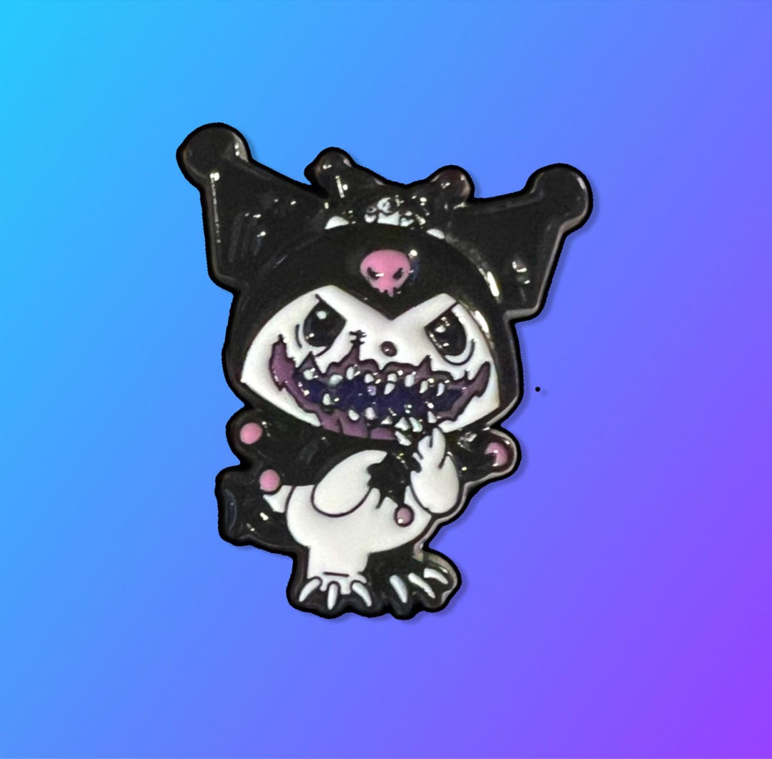 Evil Kuromi Enamel Pin Cute & Creepy Kawaii Accessory, Gothic Goth Gift ...
