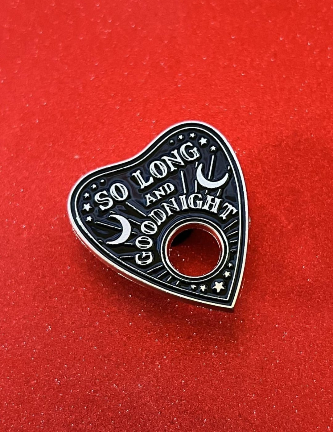 So Long and Goodnight Planchette Enamel Pin - Gothic Spirit Board ...