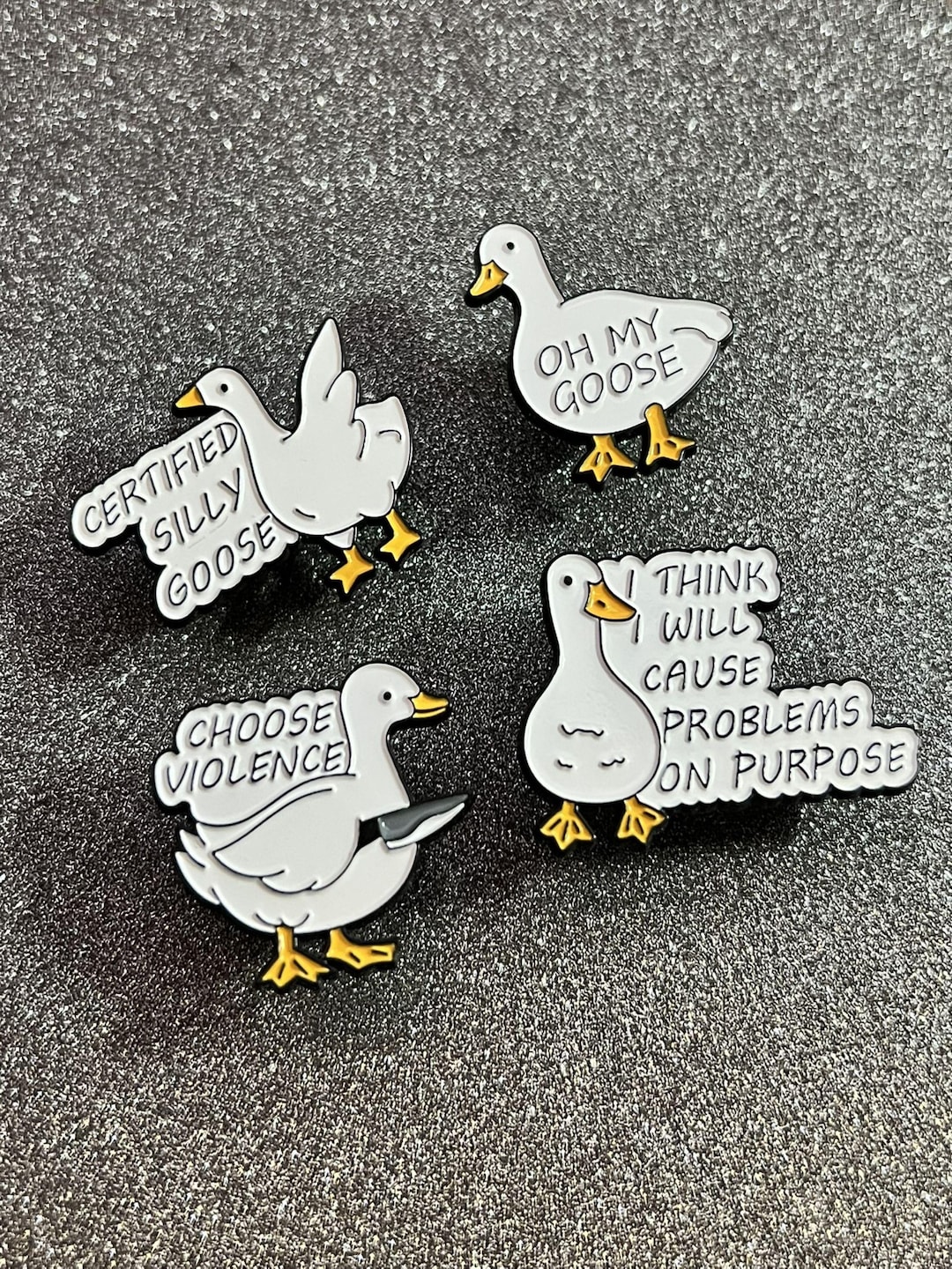 Silly Goose Pin Set | Funny Goose Meme Enamel Pins for Collectors ...