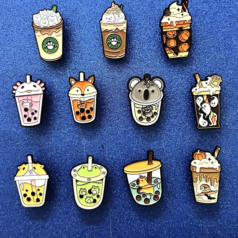 Bubble Tea Enamel Pin - Etsy