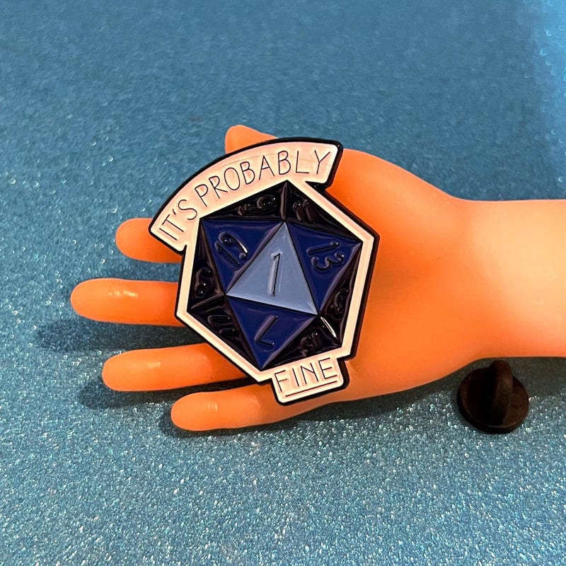 D20 Enamel Pin - Etsy