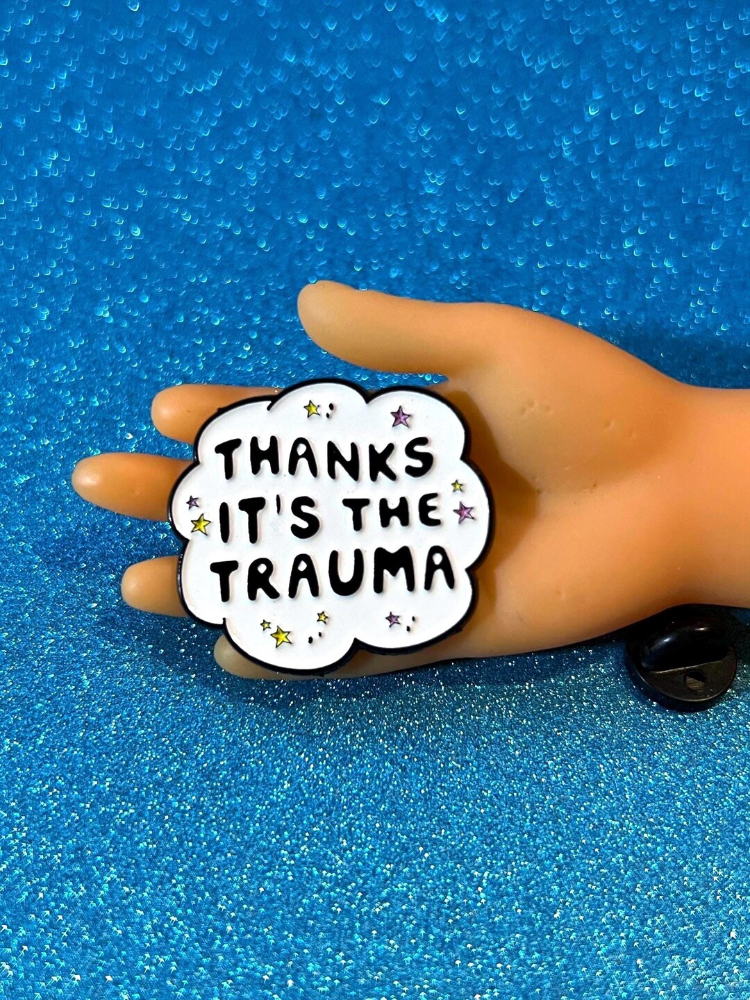 Thanks, It's the Trauma Enamel Pin | Dark Humor Badge | Unique Gift for ...