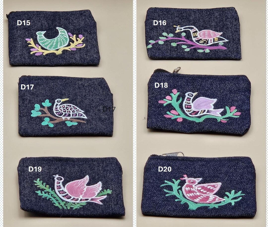Zippered Denim Coin Purse- Dimensions 4"l*3.75"w - Etsy