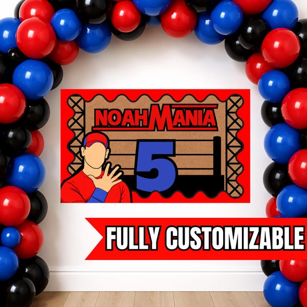 Wwe Birthday Banner - Etsy