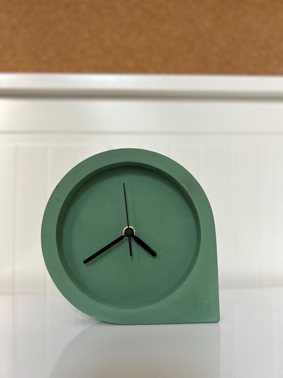 Green Desk Clock in Premium Christmas Box, Concrete Clock, Desk Clock ...