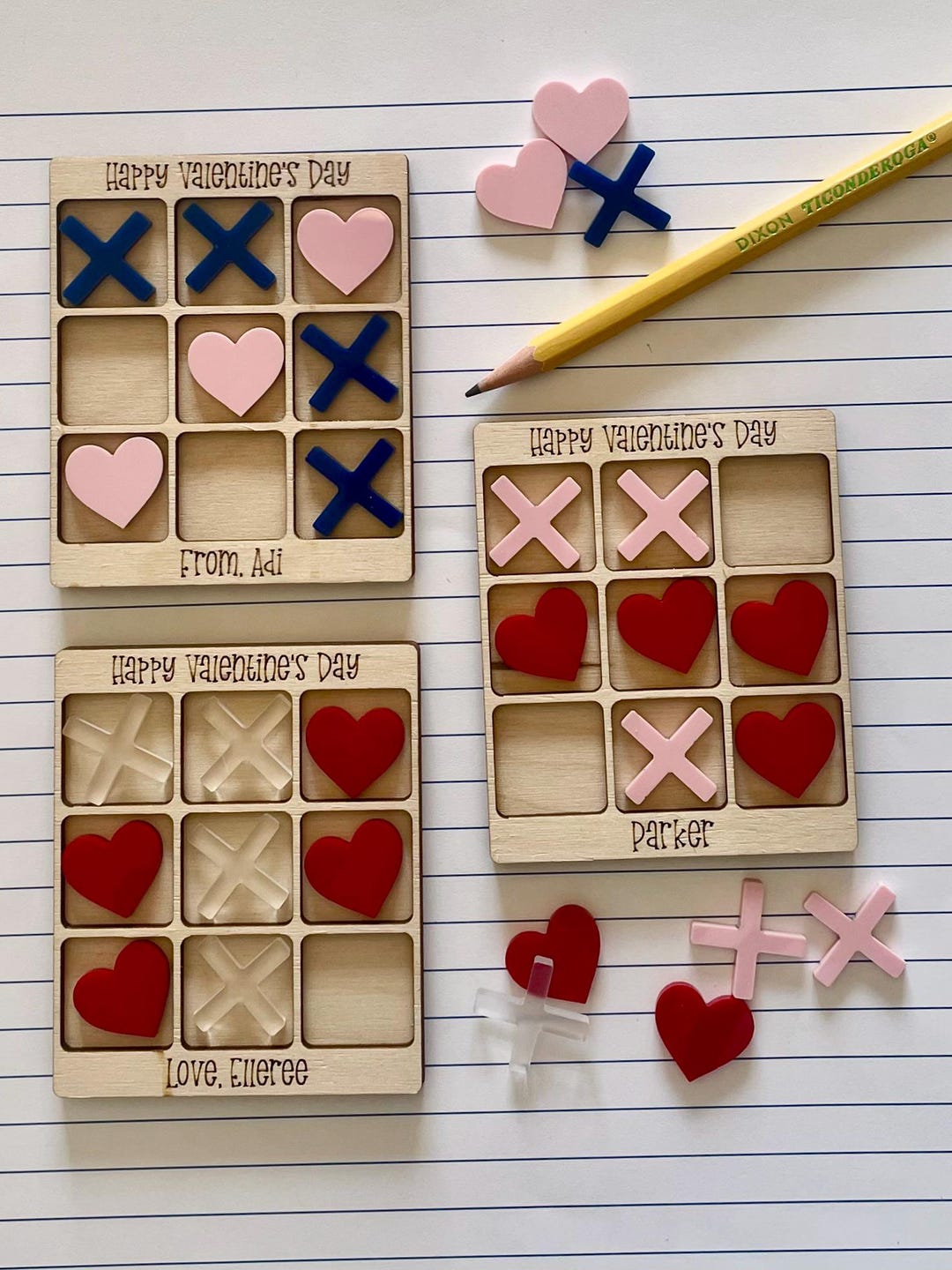 Classroom Valentine Tic Tac Toe Game, Personalized Favor, Non-candy ...