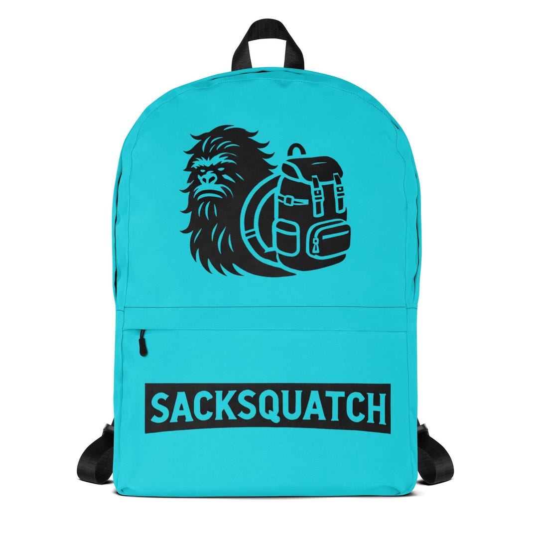 Sacksquatch Premium Blue Backpack – Stylish Bigfoot-inspired Design ...
