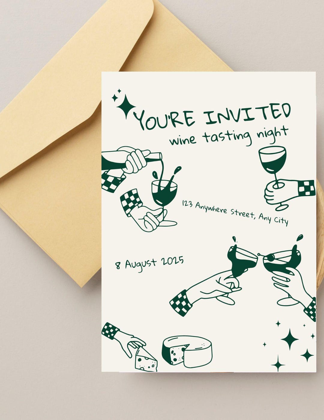 Wine Night and Tasting Party Invitation Template, Theme Party, Party ...