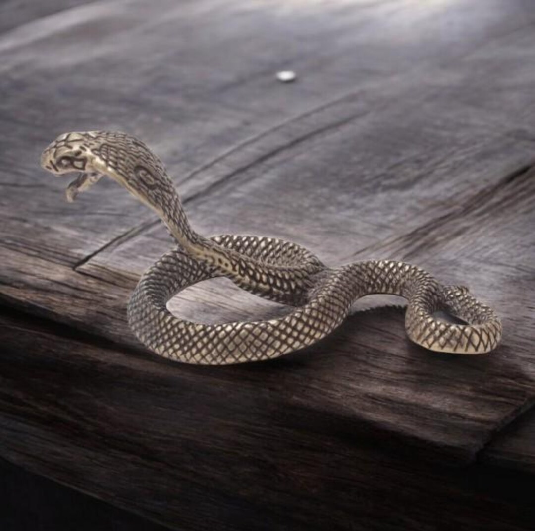 Solid Brass Hand-carved Snake Tea Pet Cute Snake Statue for Home Decor ...