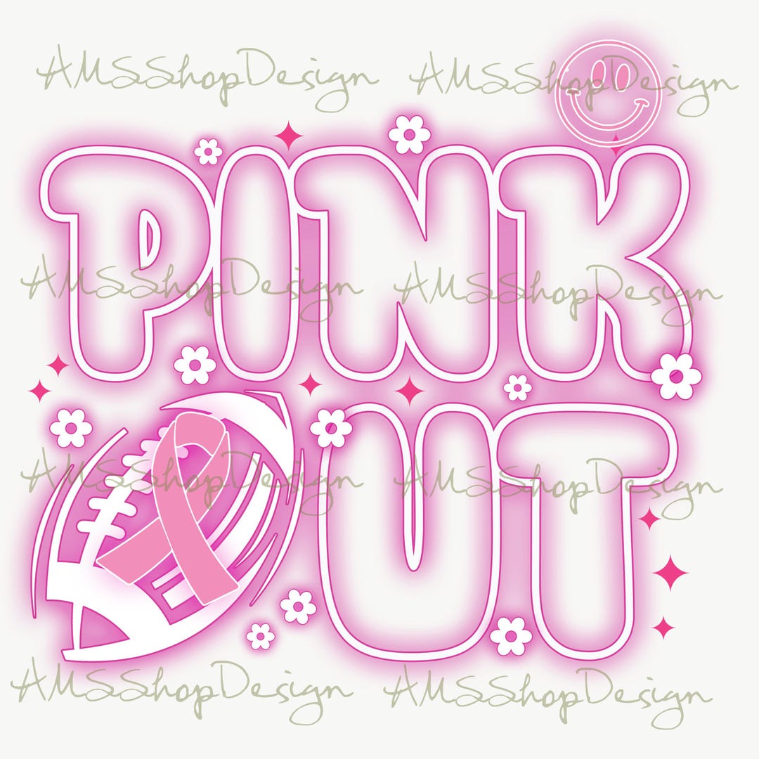 Pink Out Png, Football Pink Out Png, Breast Cancer Football Png, Breast ...