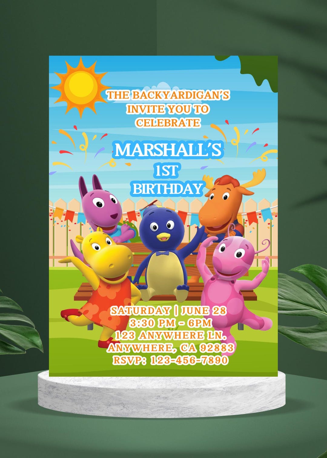 Backyardigans Birthday Invite: Personalized Kids Party (PDF File) - Etsy