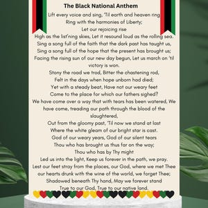 The Black National Anthem Poster | Digital File - Etsy