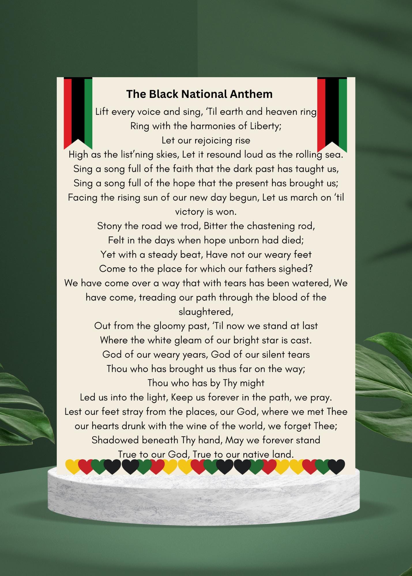 The Black National Anthem Poster | Digital File - Etsy