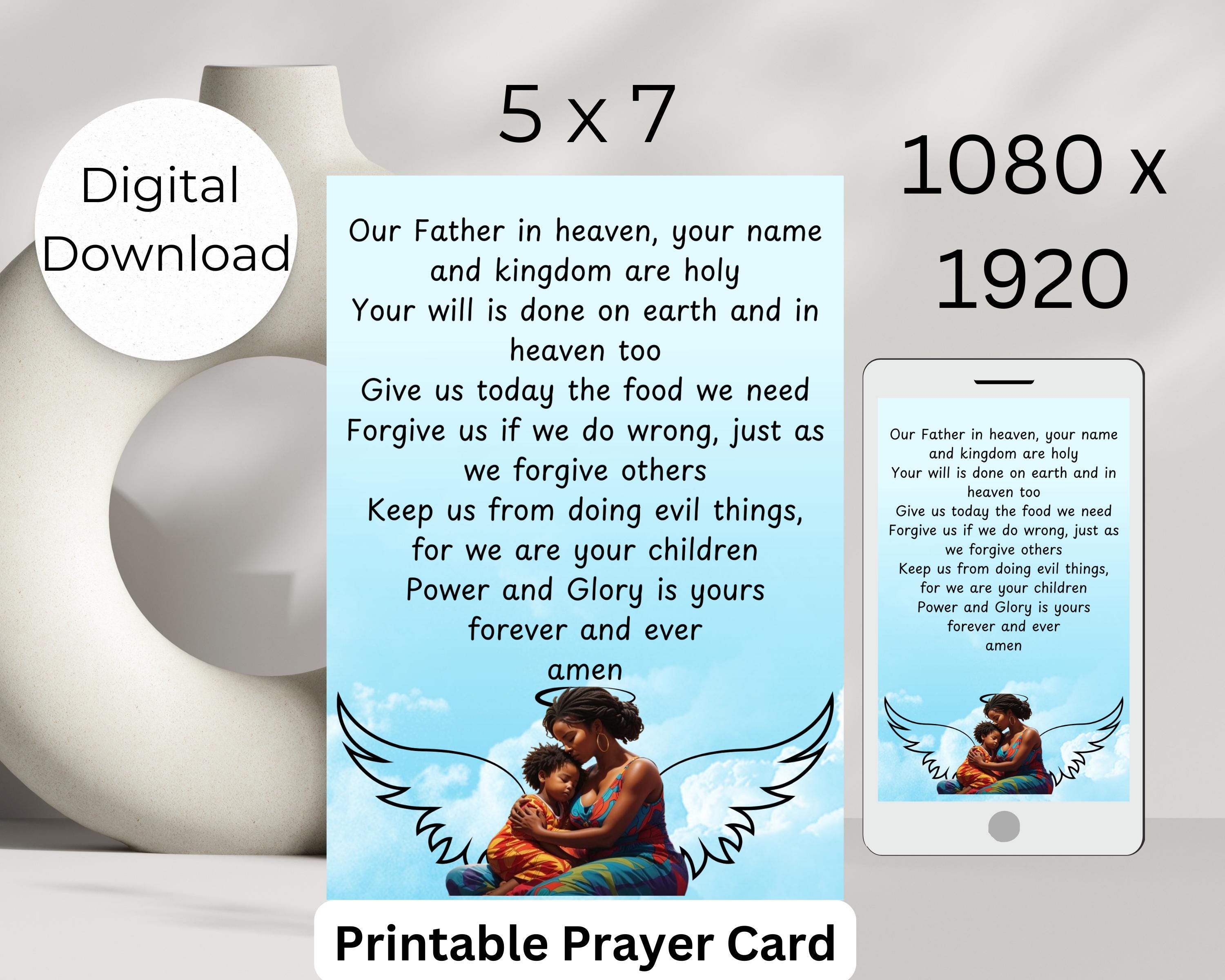 Digital Prayer Card Custom Made Printable Prayer Card Can Be Used in a ...