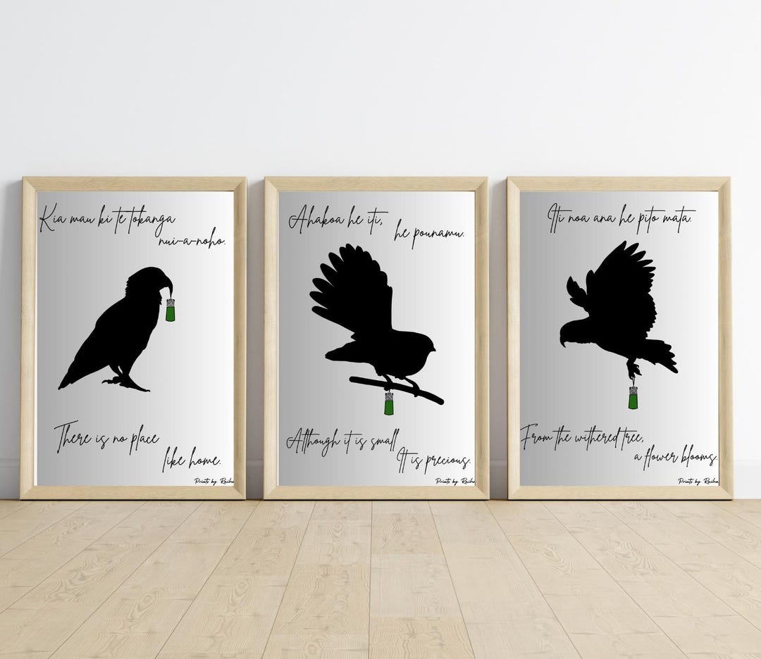 Nz Maori Art Decor, Maori Gifts, Maori Wall Art, Maori Prints Set of 3 ...