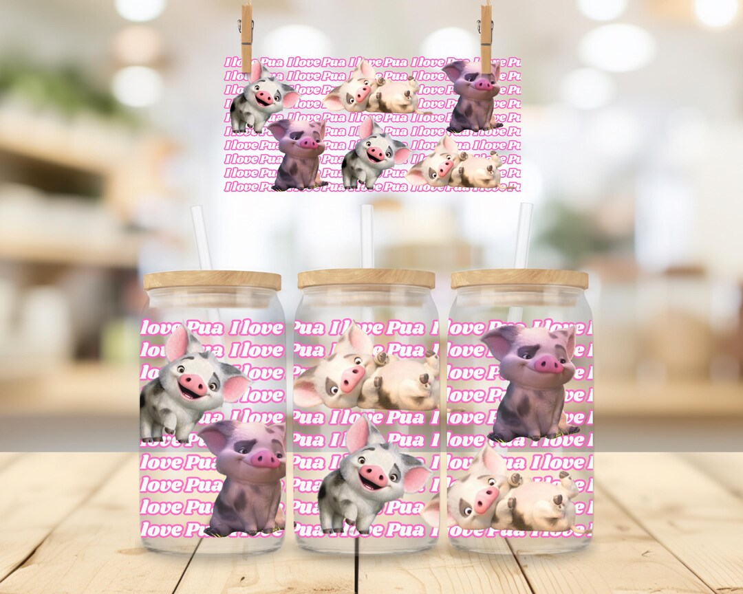 16oz Moana 2, Pua Tumbler Wrap I LOVE PUA - Etsy