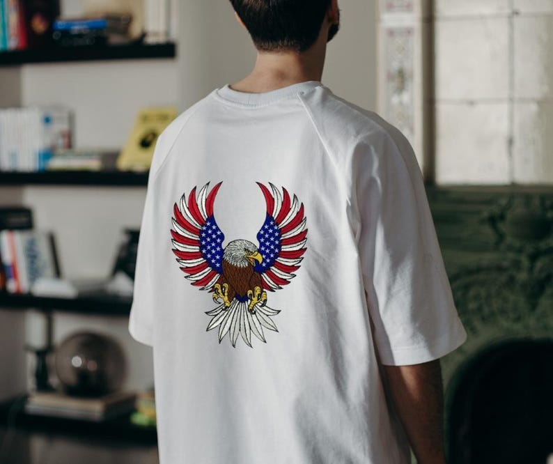 Bald Eagle USA Flag Wings Embroidery Design – Digital File for Machine ...