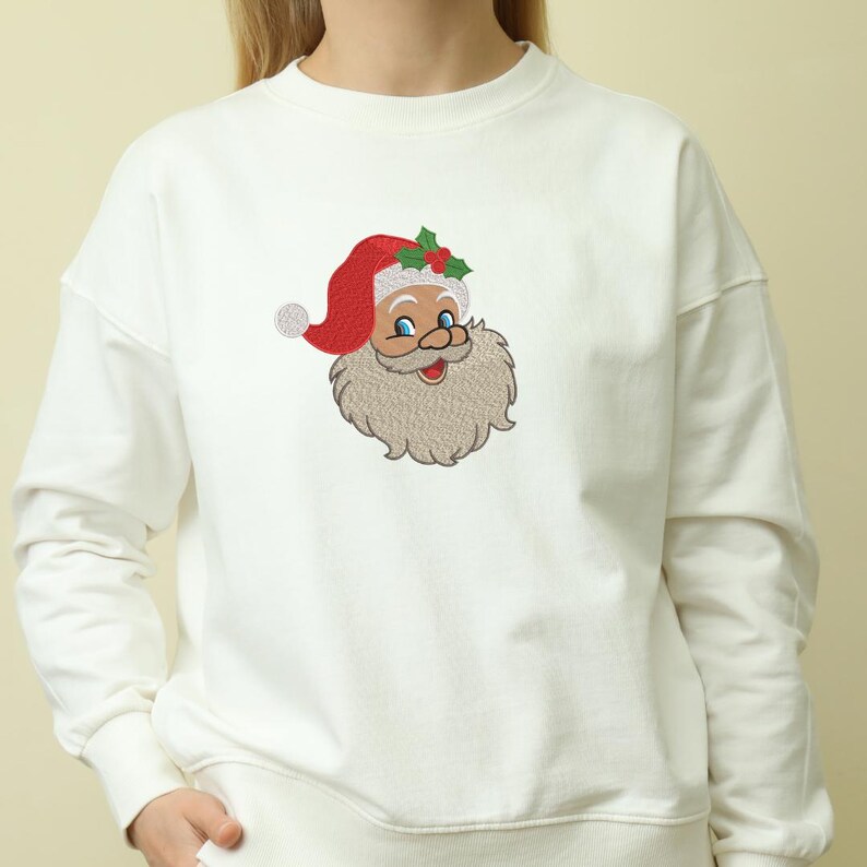Classic Santa Face Embroidery Design: Holiday Cheer (4-6" DST, PES, EMB ...