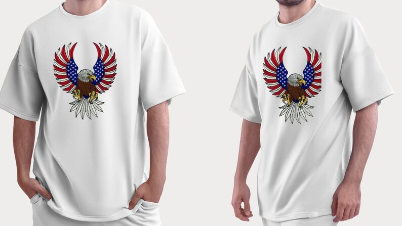 Bald Eagle USA Flag Wings Embroidery Design – Digital File for Machine ...
