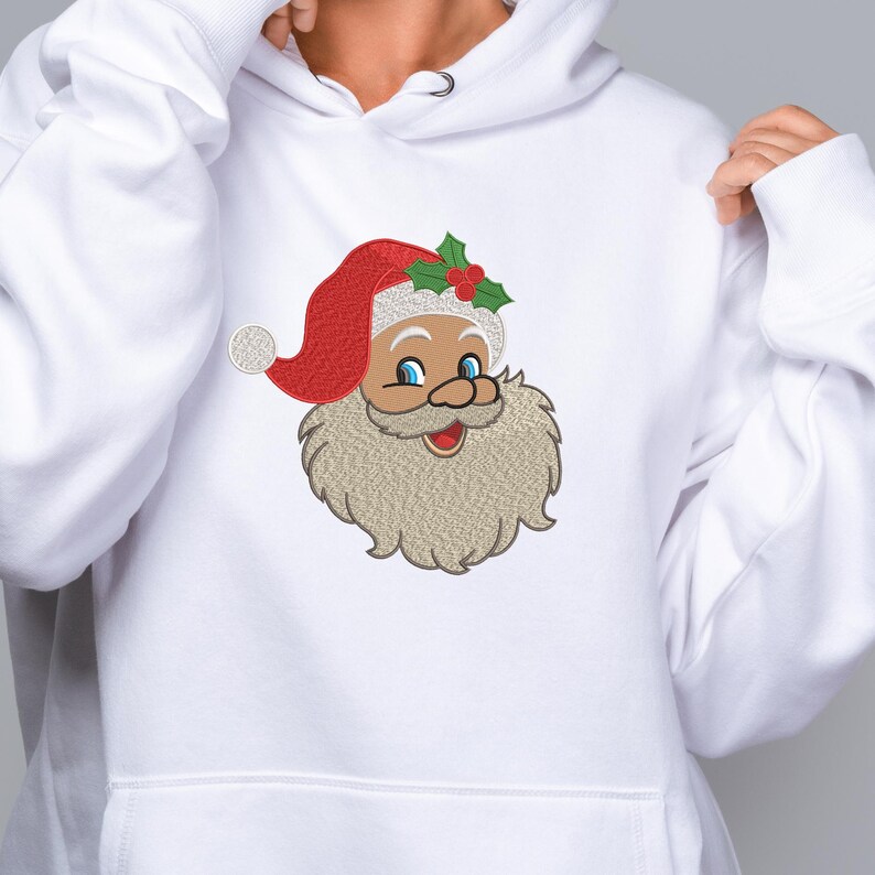 Classic Santa Face Embroidery Design: Holiday Cheer (4-6" DST, PES, EMB ...