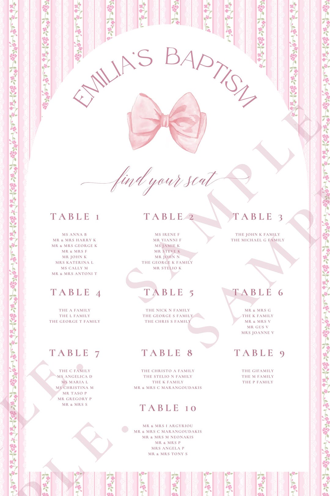 Loveshackfancy, Shabby Chic Seating Chart Template (completed PDF ...