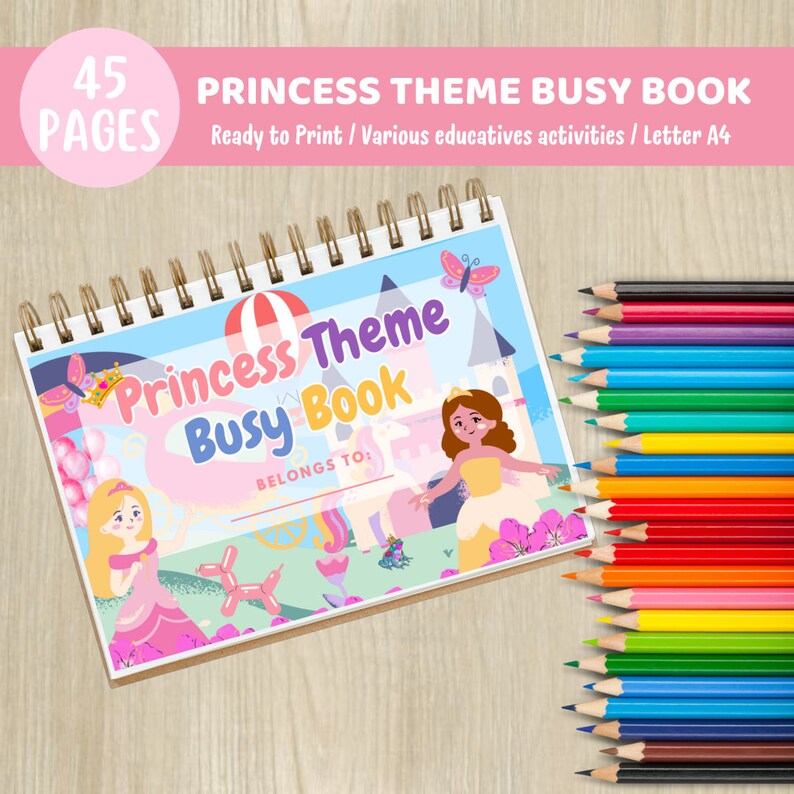 Printable Busy Book Princess Theme 45 Fun & Educational Pages - Etsy