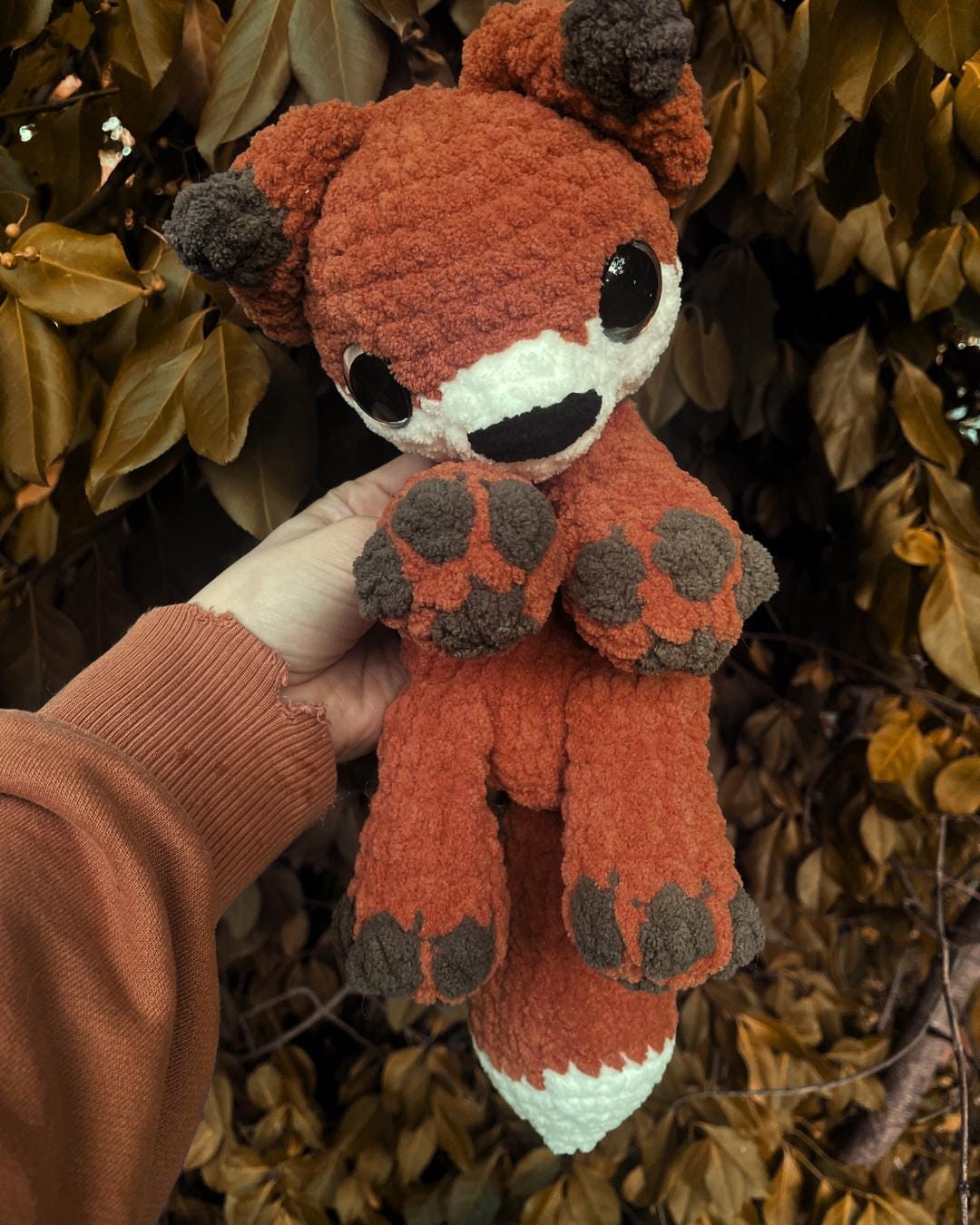 Crochet Fox Plushie: Handmade Cottagecore Stuffed Animal - Snuggler - Etsy