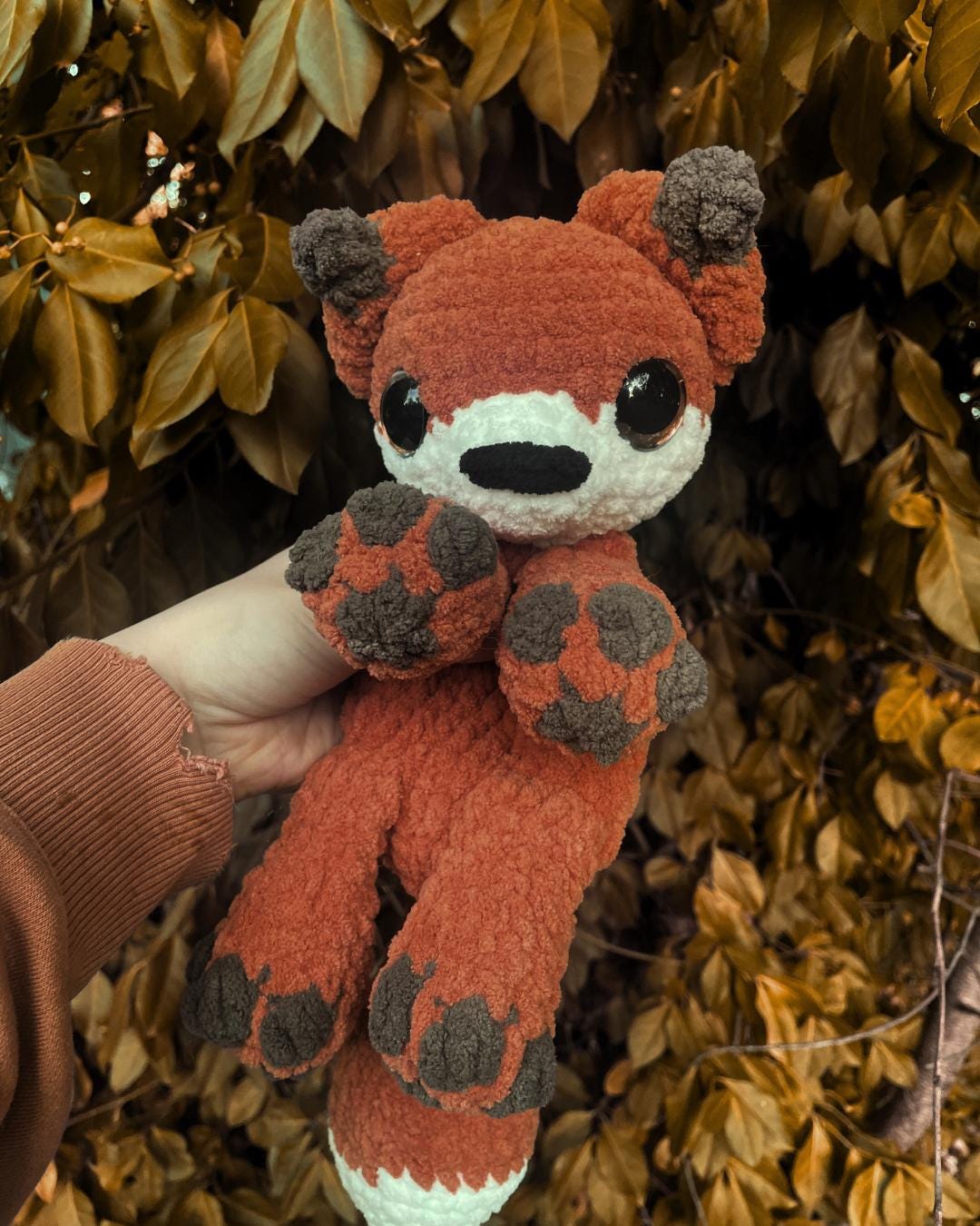 Crochet Fox Plushie: Handmade Cottagecore Stuffed Animal - Snuggler - Etsy