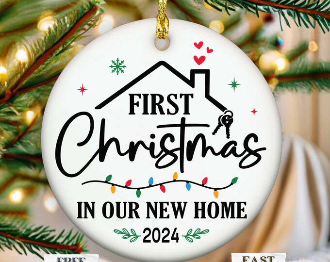 New Home Ornament Personalized First Home Christmas Ornament Our First ...