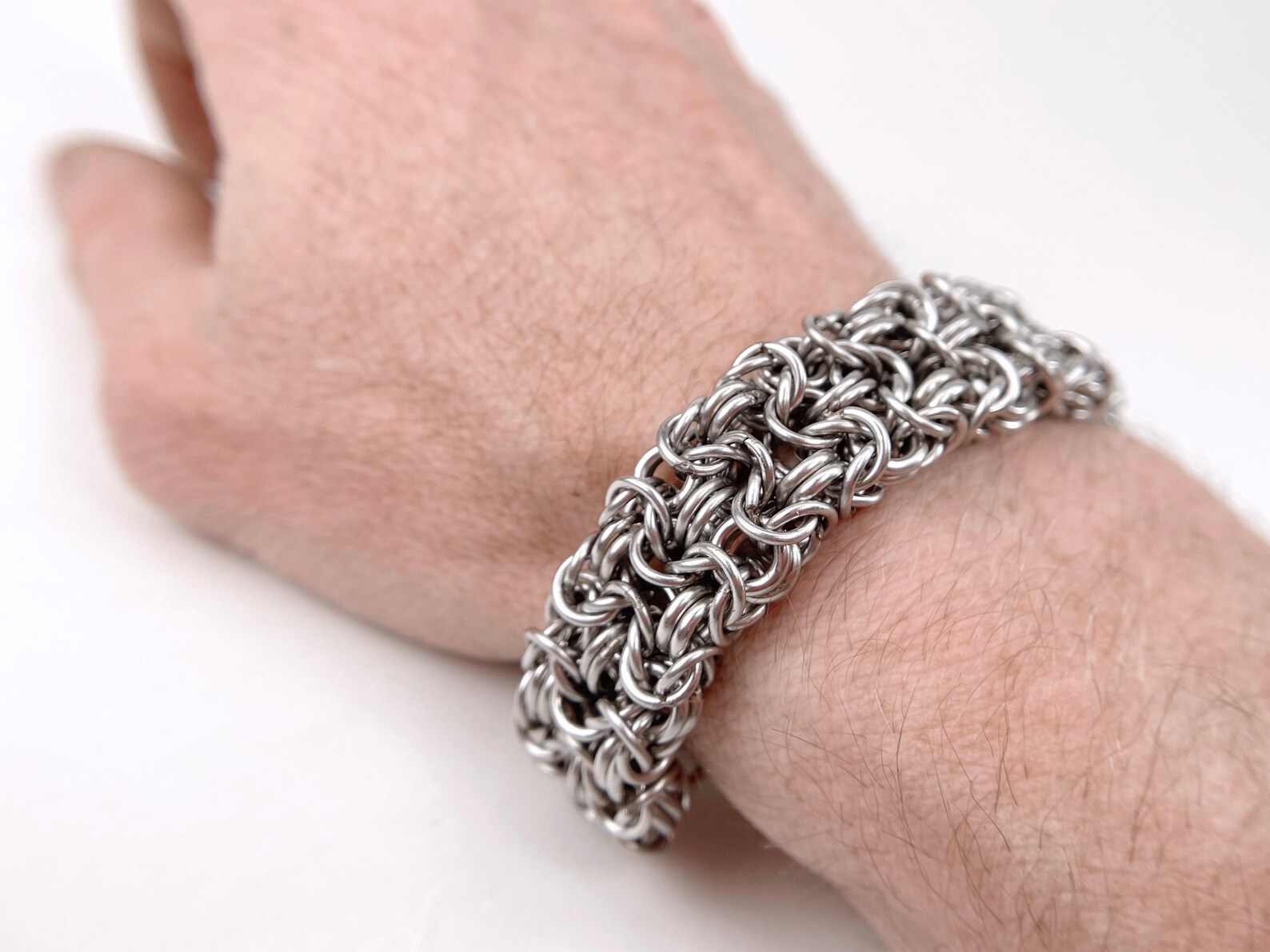 Triple Byzantine Welded-link Chainmaille Bracelet - Etsy