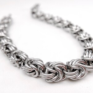 Welded-link Chainmaille Bracelet - Rosetta Pattern - Stainless Steel - Etsy