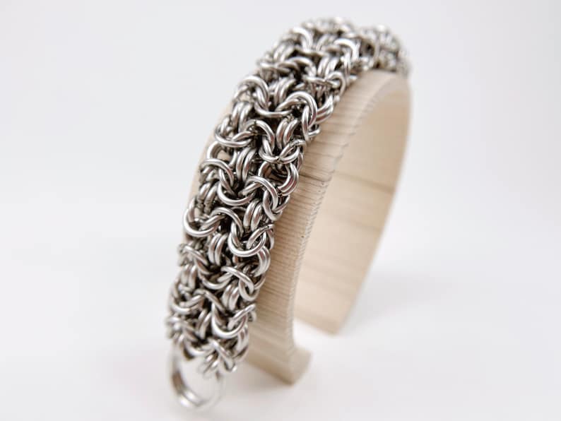 Triple Byzantine Welded-link Chainmaille Bracelet - Etsy