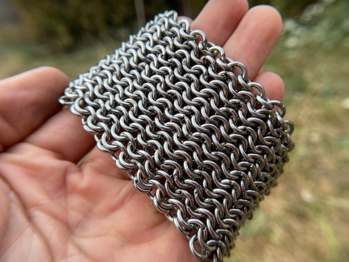 Extra Wide Chainmaille Bracelet, Heavy Cuff, Welded-link - Etsy