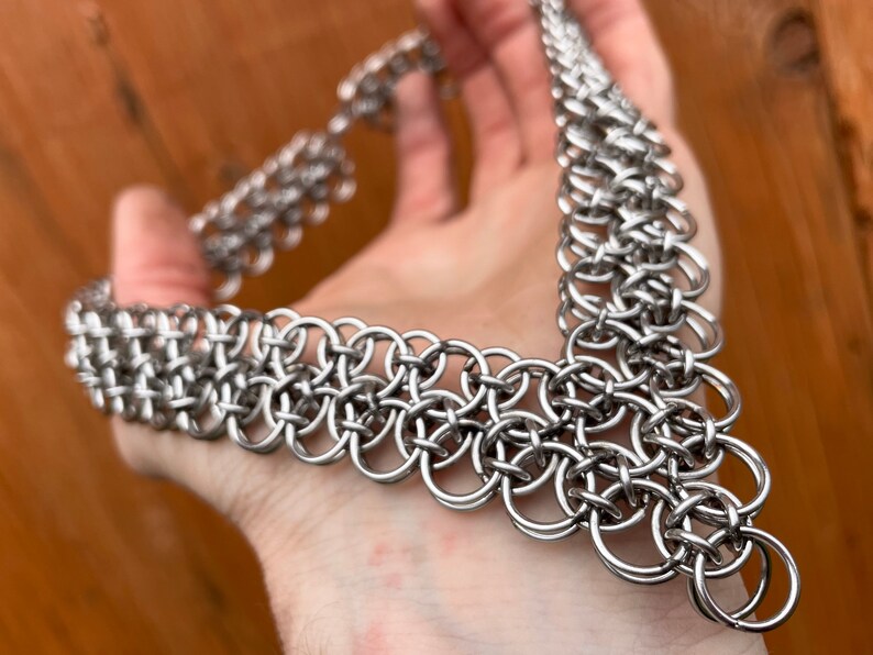 Japanese Helms Weave - Welded-link Chainmaille Necklace - Etsy