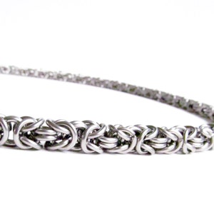 Chainmaille Necklace Byzantine Pattern | Etsy