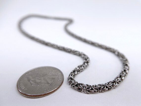 Thin Chainmaille Necklace Welded-Link Micro Maille | Etsy