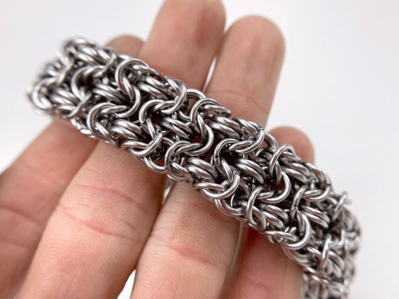 Triple Byzantine Welded-link Chainmaille Bracelet - Etsy