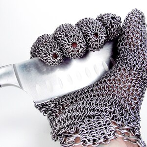 Handmade Stainless Steel Chainmaille Glove - Size Large - Etsy