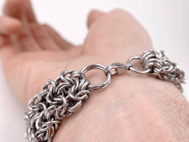Triple Byzantine Welded-link Chainmaille Bracelet - Etsy