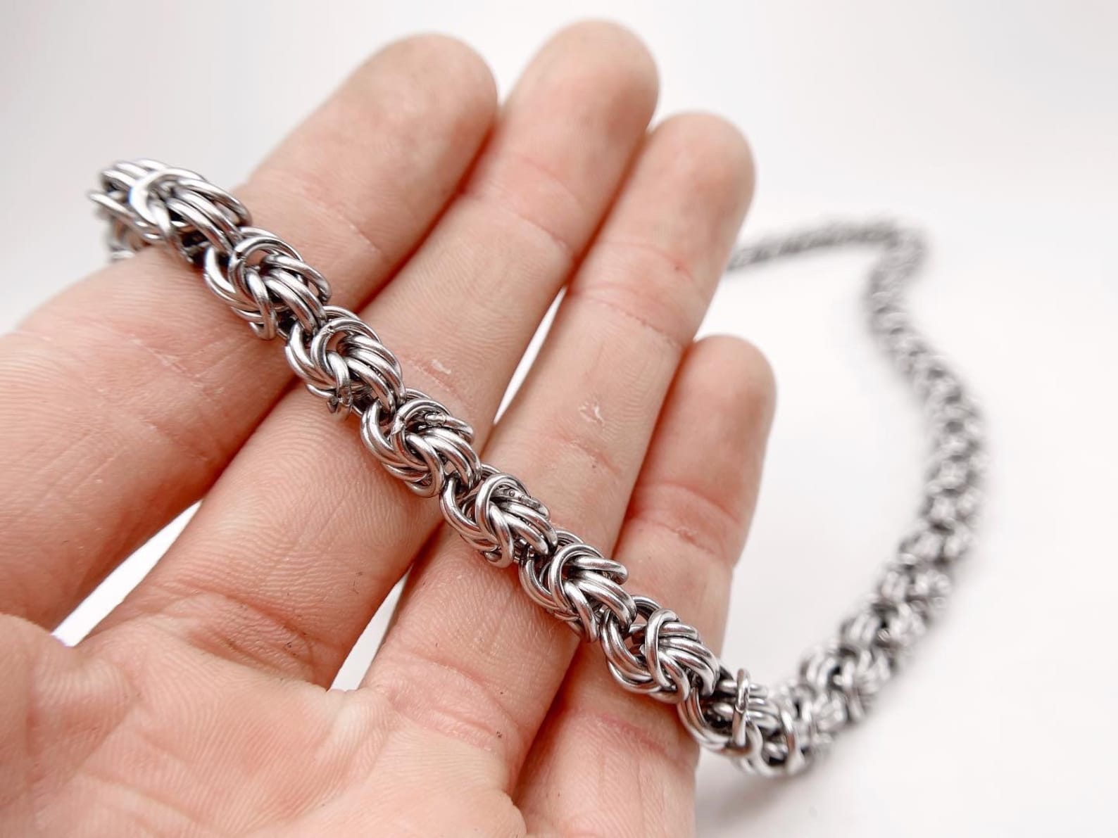 Welded-link Chainmaille Necklace Rosetta Pattern | Etsy