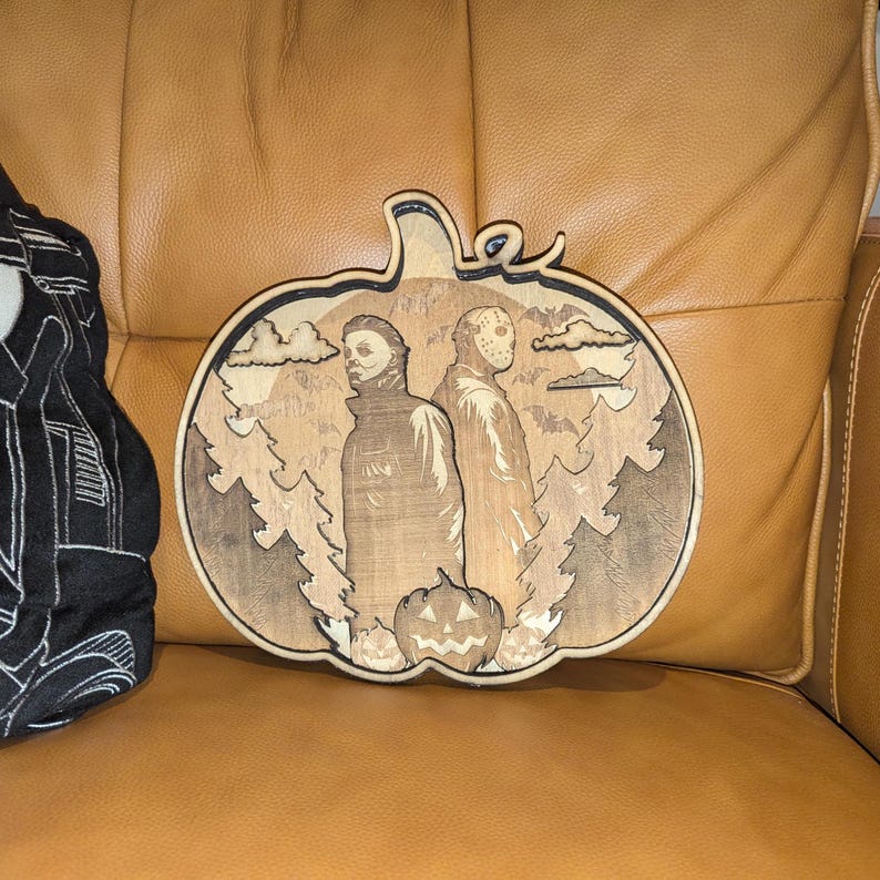 Horror Movie Characters, Laser Cut , Pumpkin Decor, Movie Horror Wood ...