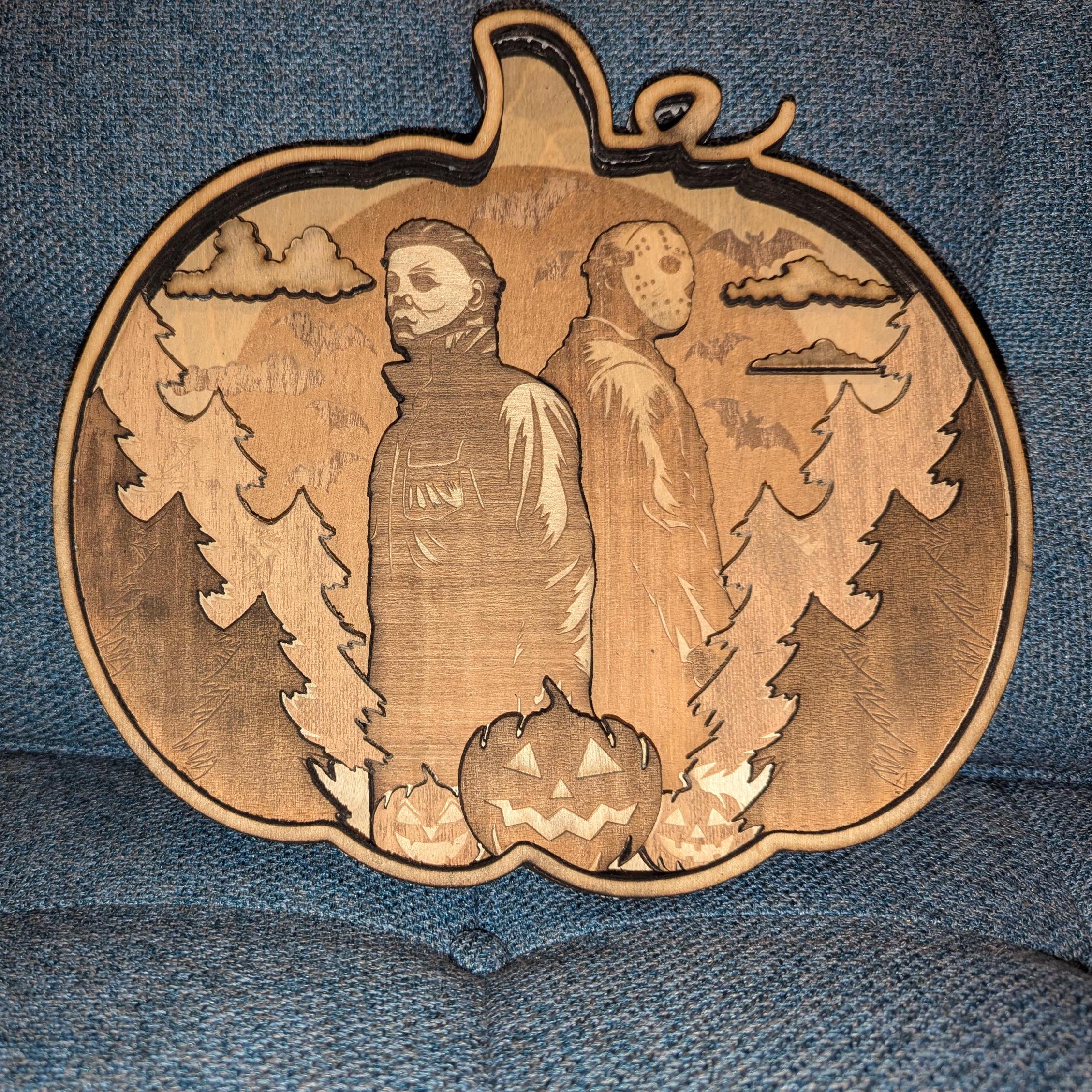 Horror Movie Characters, Laser Cut , Pumpkin Decor, Movie Horror Wood ...