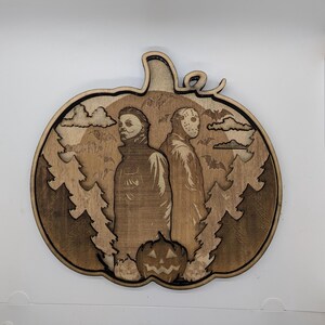 Horror Movie Characters, Laser Cut , Pumpkin Decor, Movie Horror Wood ...