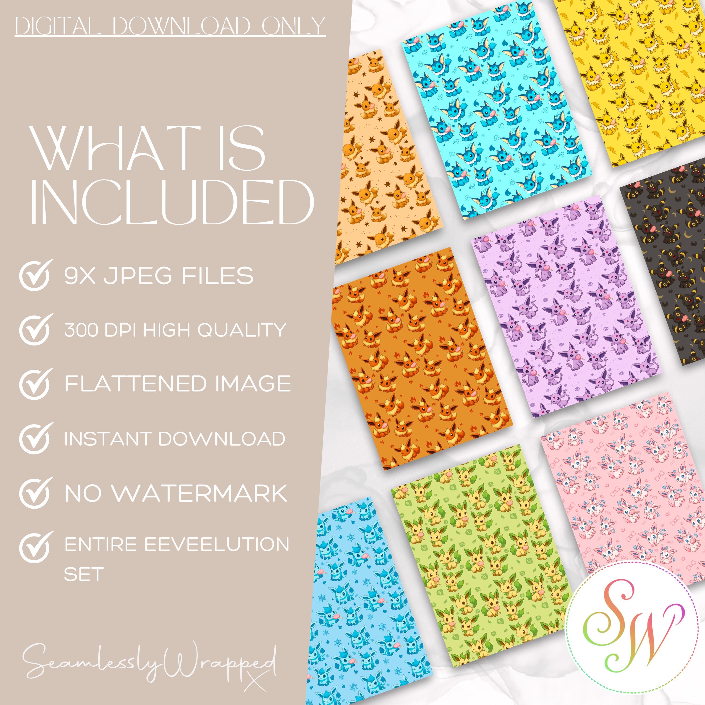 EEVEELUTION MEGA BUNDLE | Seamless Pattern Design | Digital Download ...