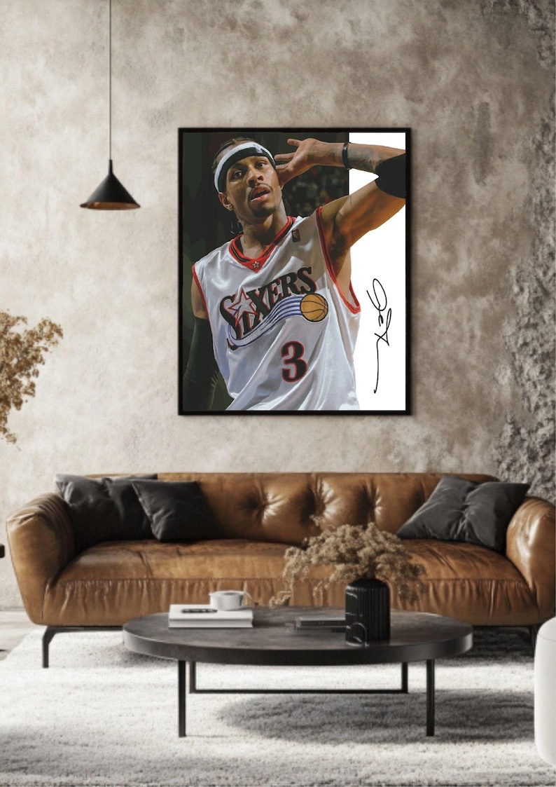 Allen Iverson 'the Answer' Iconic Pose Poster | Printable NBA Legend ...