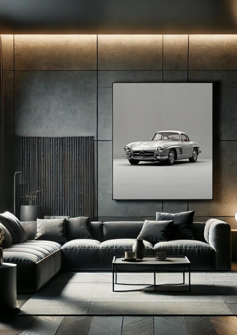 Vintage Mercedes-benz 300SL Poster | Classic Car Art Print | Retro ...