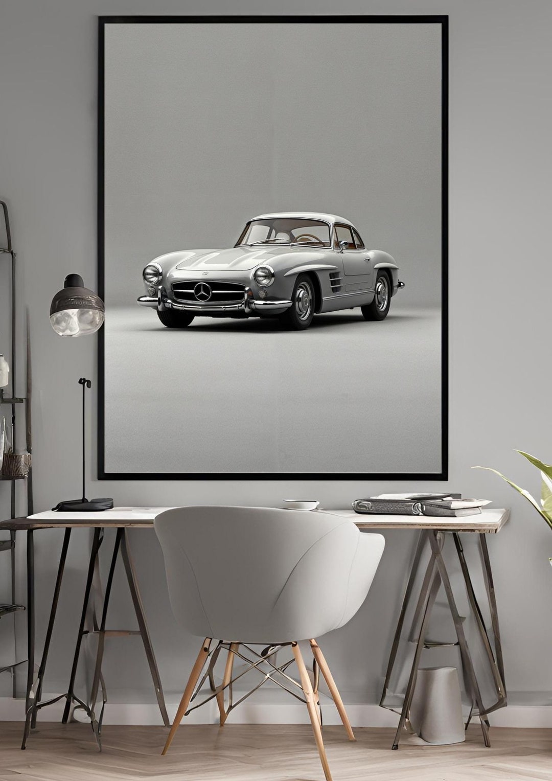 Vintage Mercedes-benz 300SL Poster | Classic Car Art Print | Retro ...