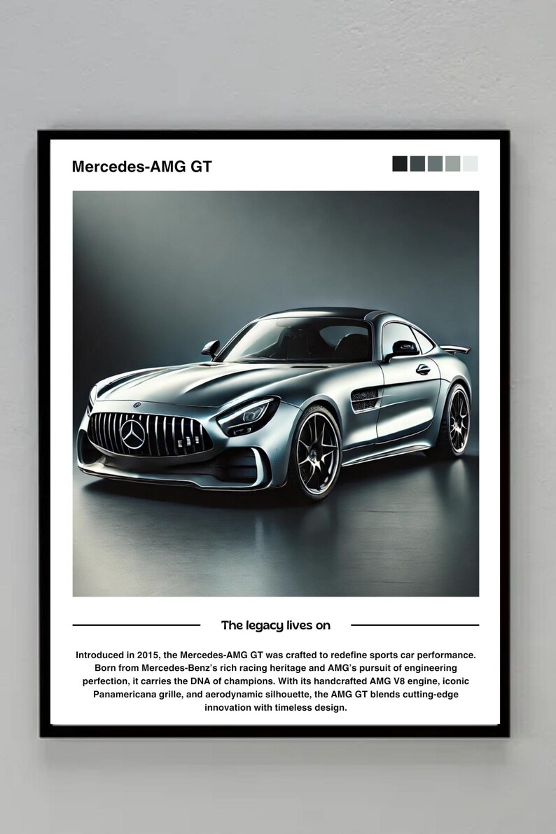 Mercedes-amg GT Print - Luxury Sports Car Wall Art - Etsy