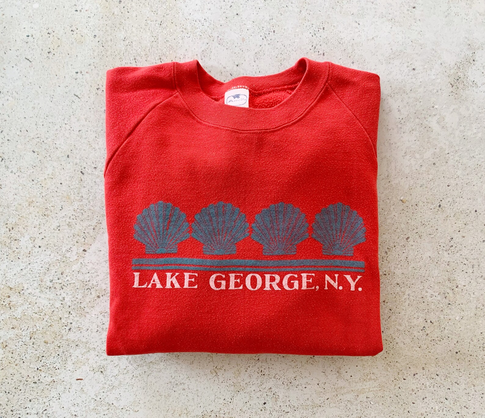 Vintage Sweatshirt LAKE GEORGE New York Coastal Nautical - Etsy